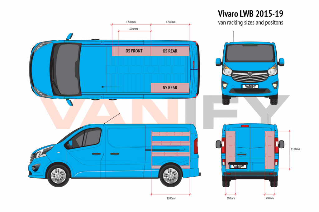 Vauxhall Vivaro L2 (LWB) 2014-19 Triple Units - Vanify