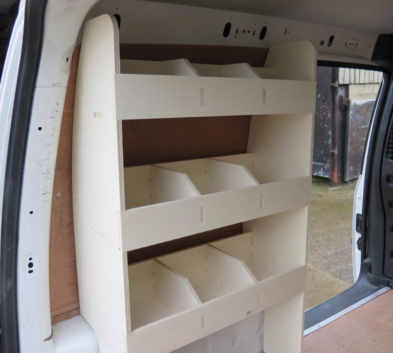 VW Caddy van racking shelving. Free next day UK delivery.