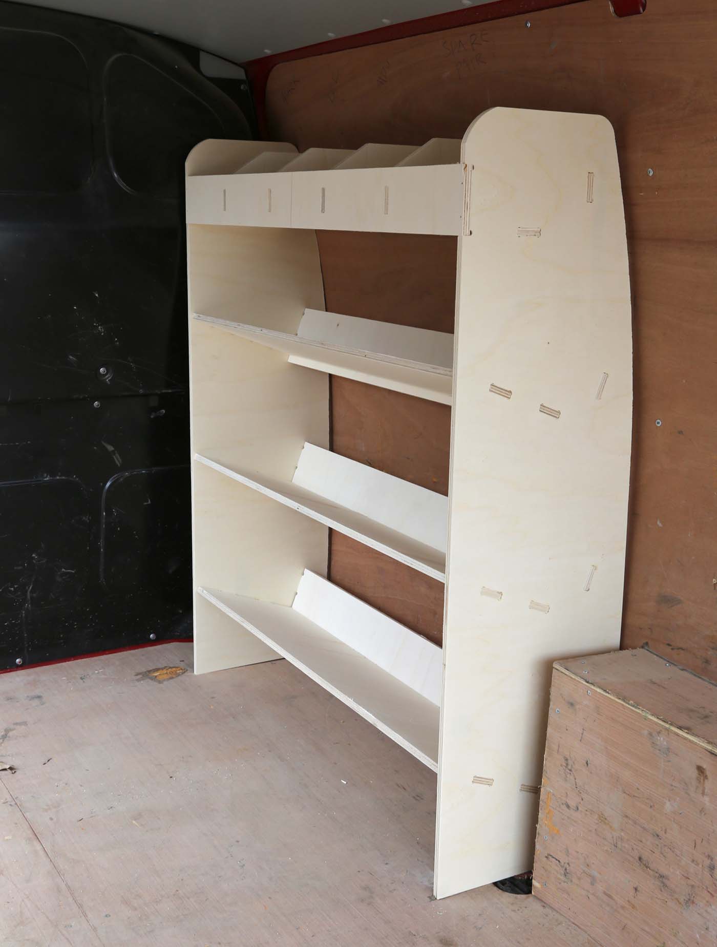 VW Transporter T5 T6 van racking / shelving. Free next day delivery.