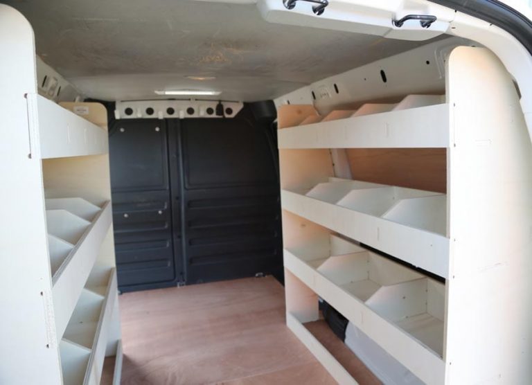 VW Caddy Maxi 2010+ ply van racking shelving. Free next day delivery.