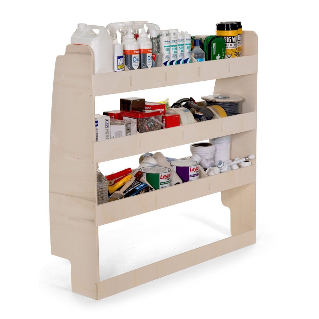VW Caddy ply van racking / shelving. Free next day UK delivery.