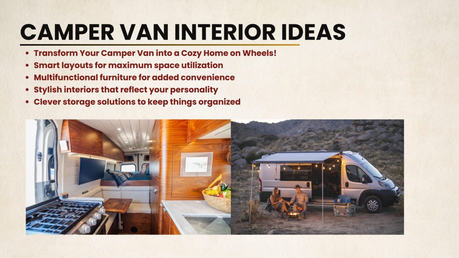 Camper Van Interior Ideas: Creative Designs and Must-Have Accessories ...